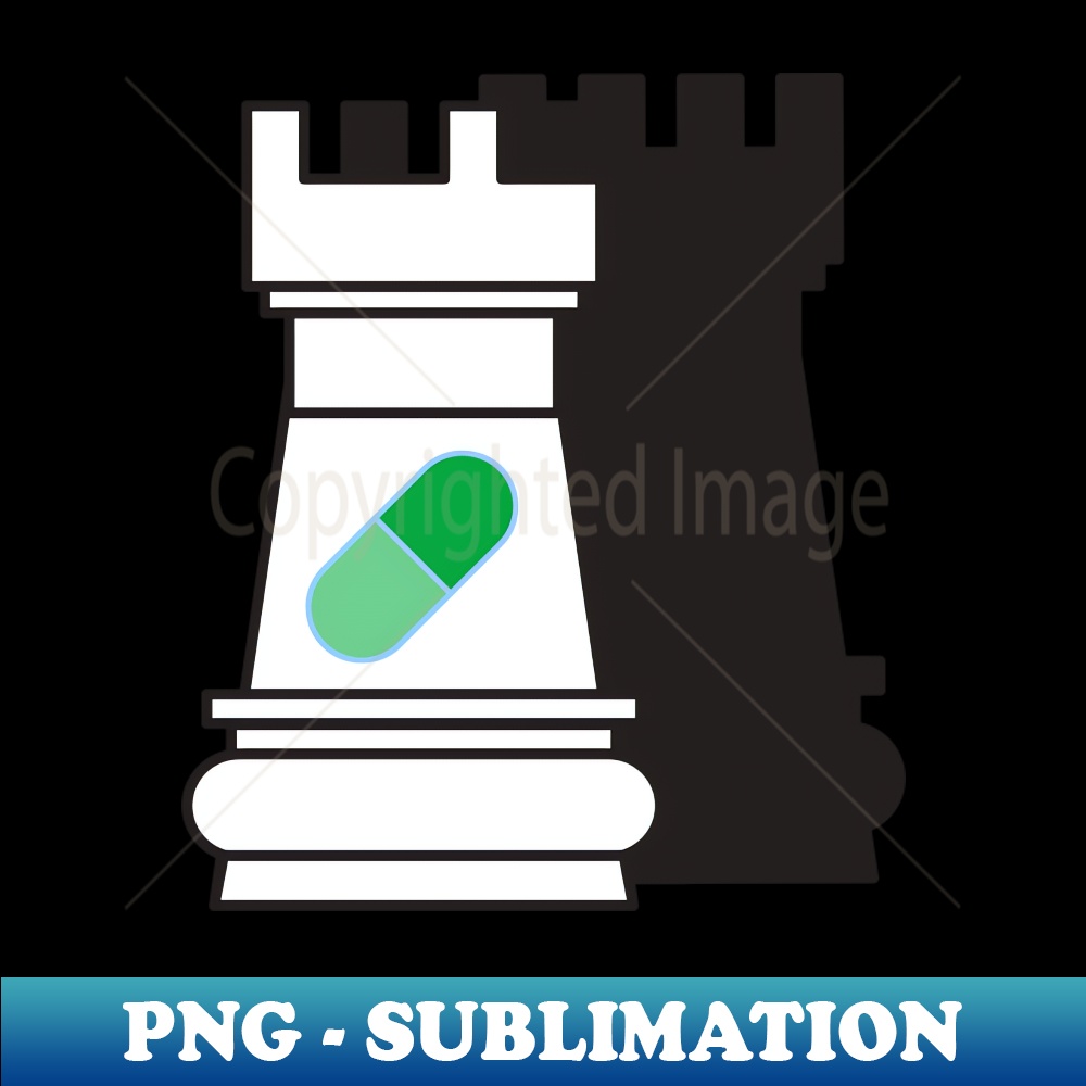 Queens Gambit Chess and Pills - PNG Transparent Sublimation - Inspire ...