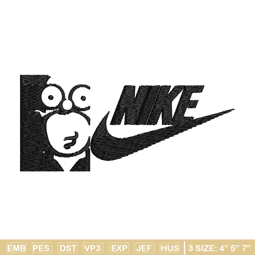 Homer Simpson Nike Embroidery design, Homer Simpson Embroide | Inspire ...