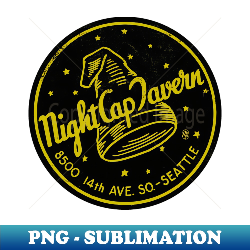 Retro Vintage Night Cap Tavern Seattle - PNG Transparent Sub | Inspire ...