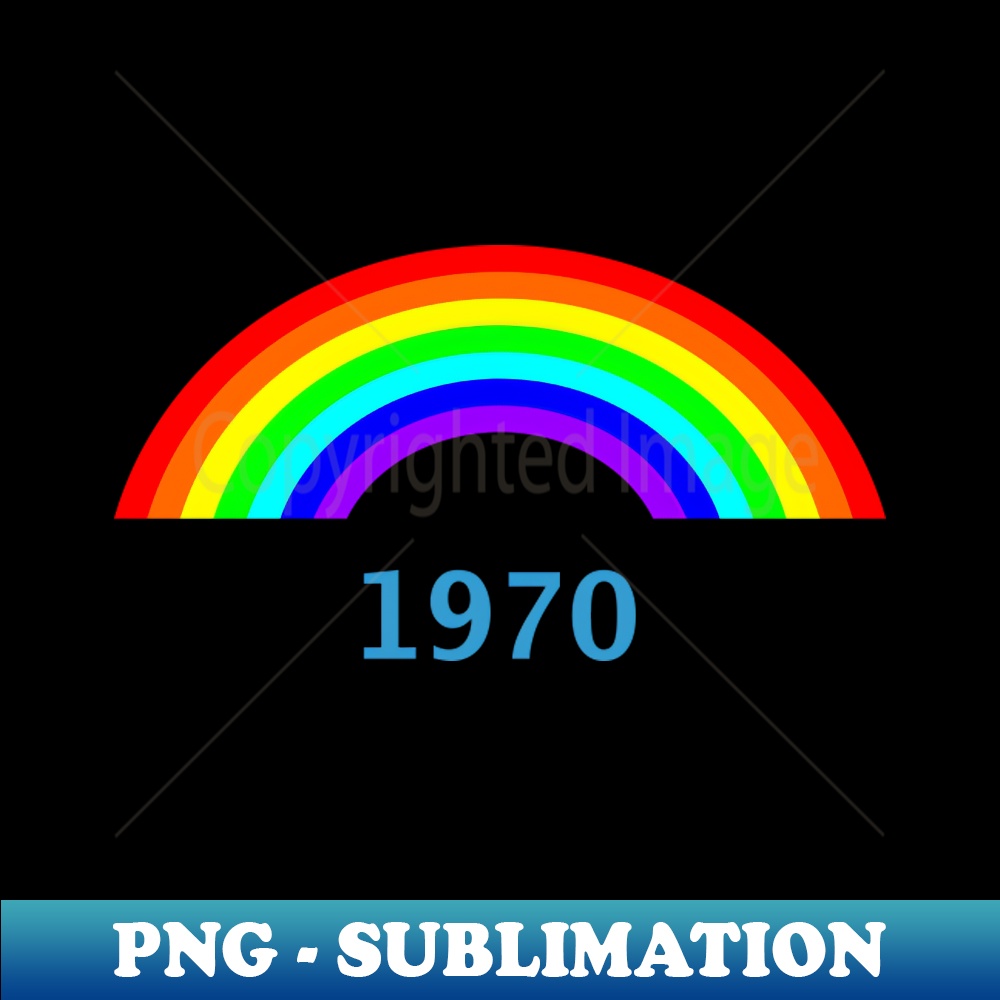 Vintage Rainbow 1970 A Retro Year - Elegant Sublimation PNG - Inspire ...