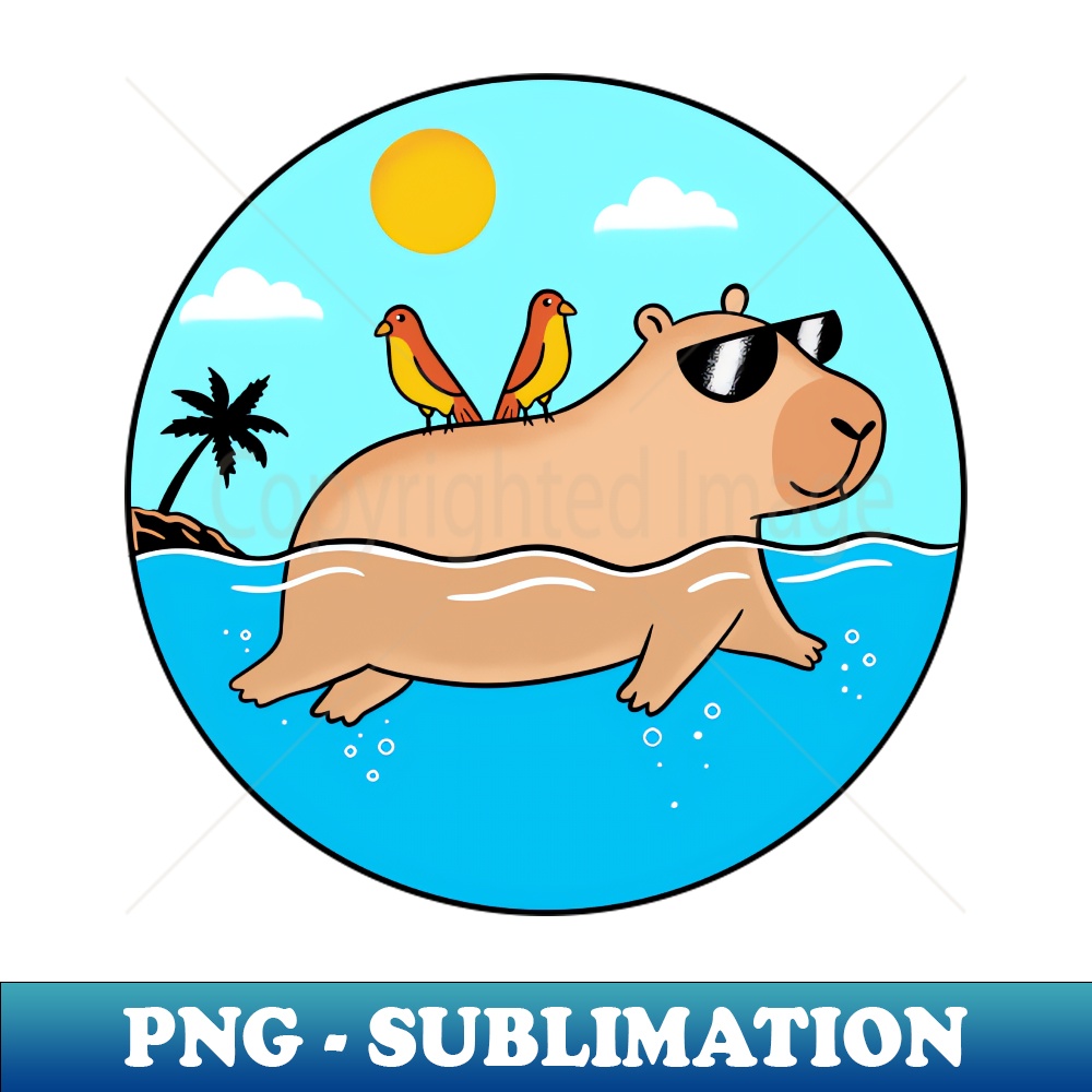 Capybara Vacations - Sublimation-Ready PNG File - Bring Your - Inspire ...