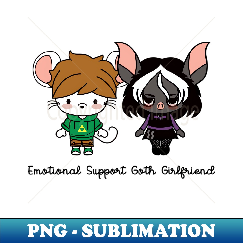 emotional support goth girlfriend - Sublimation-Ready PNG Fi | Inspire Uplift