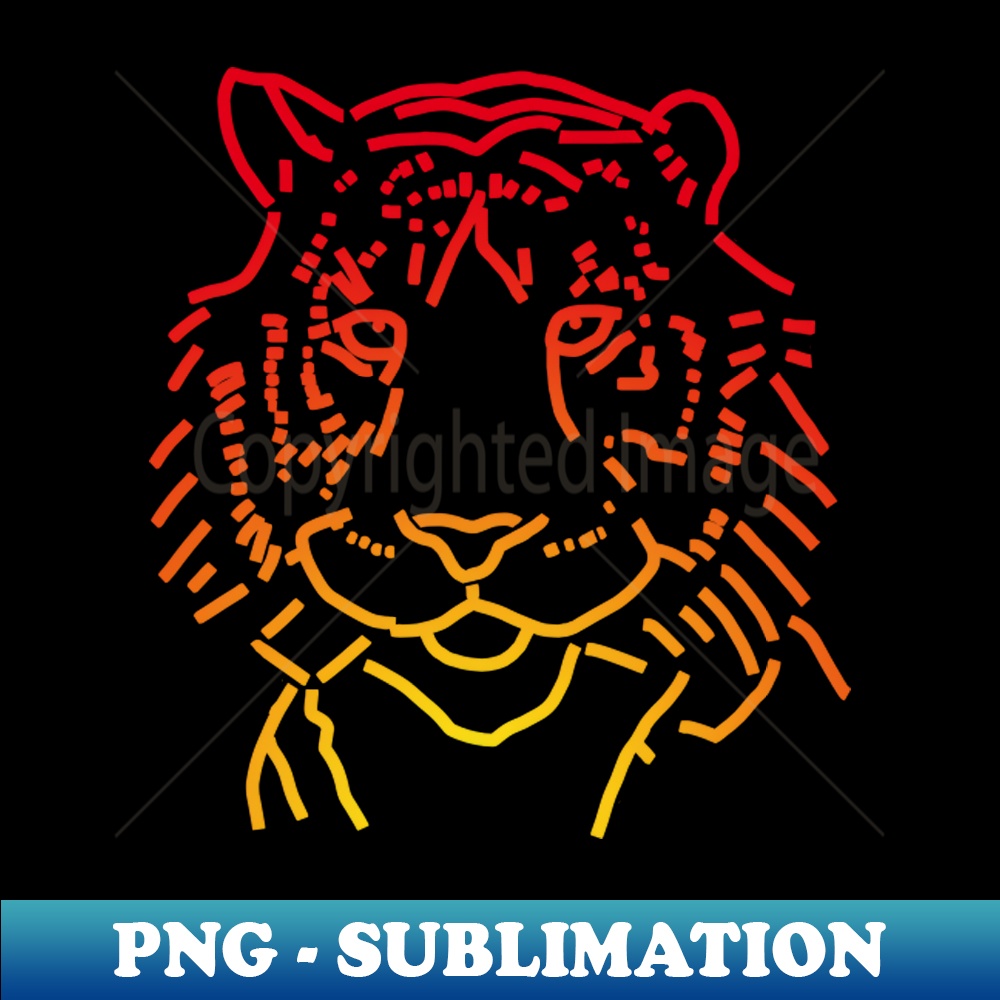 Red Tiger Face - Vintage Sublimation PNG Download - Stunning | Inspire ...