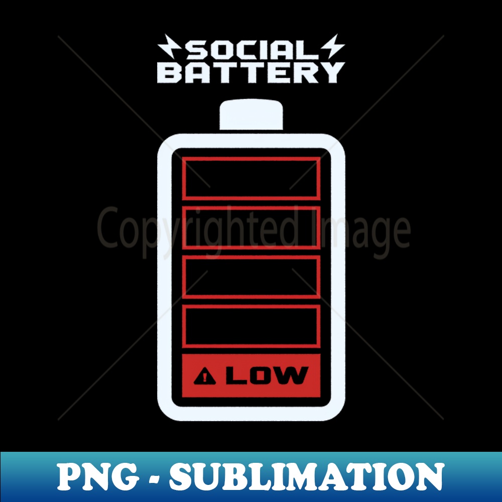 Social Battery LOW by Tobe Fonseca - PNG Transparent Digital - Inspire ...