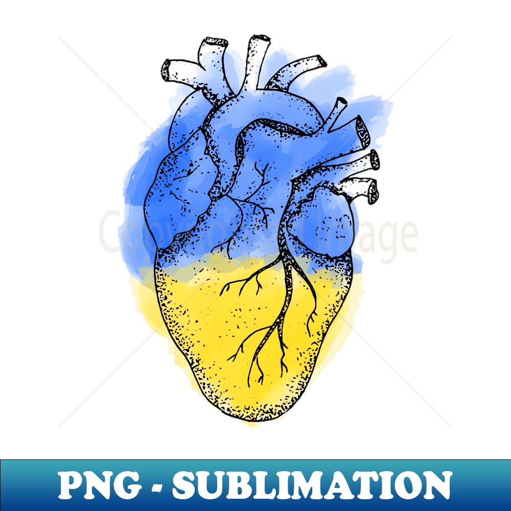 Ukrainian Heart - slava - Artistic Sublimation Digital File | Inspire ...