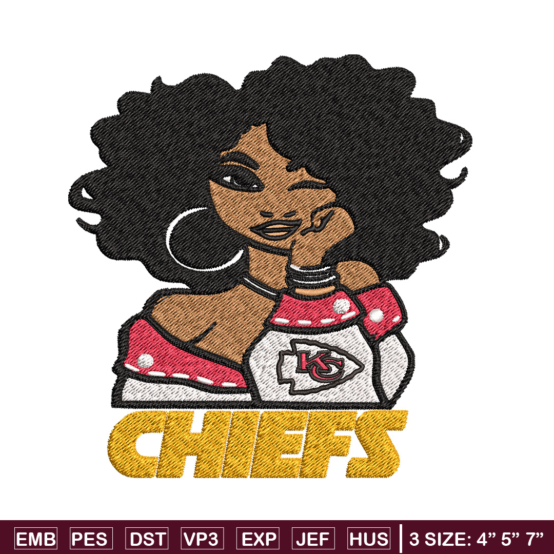 Kansas City Chiefs Girl embroidery design, NFL girl embroide - Inspire ...