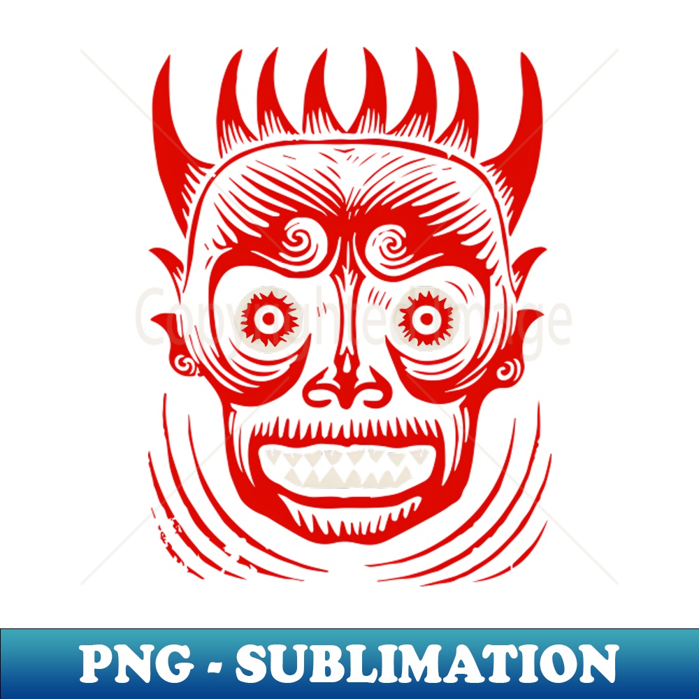 Lino Cut Devil - Premium PNG Sublimation File - Bring Your D | Inspire ...