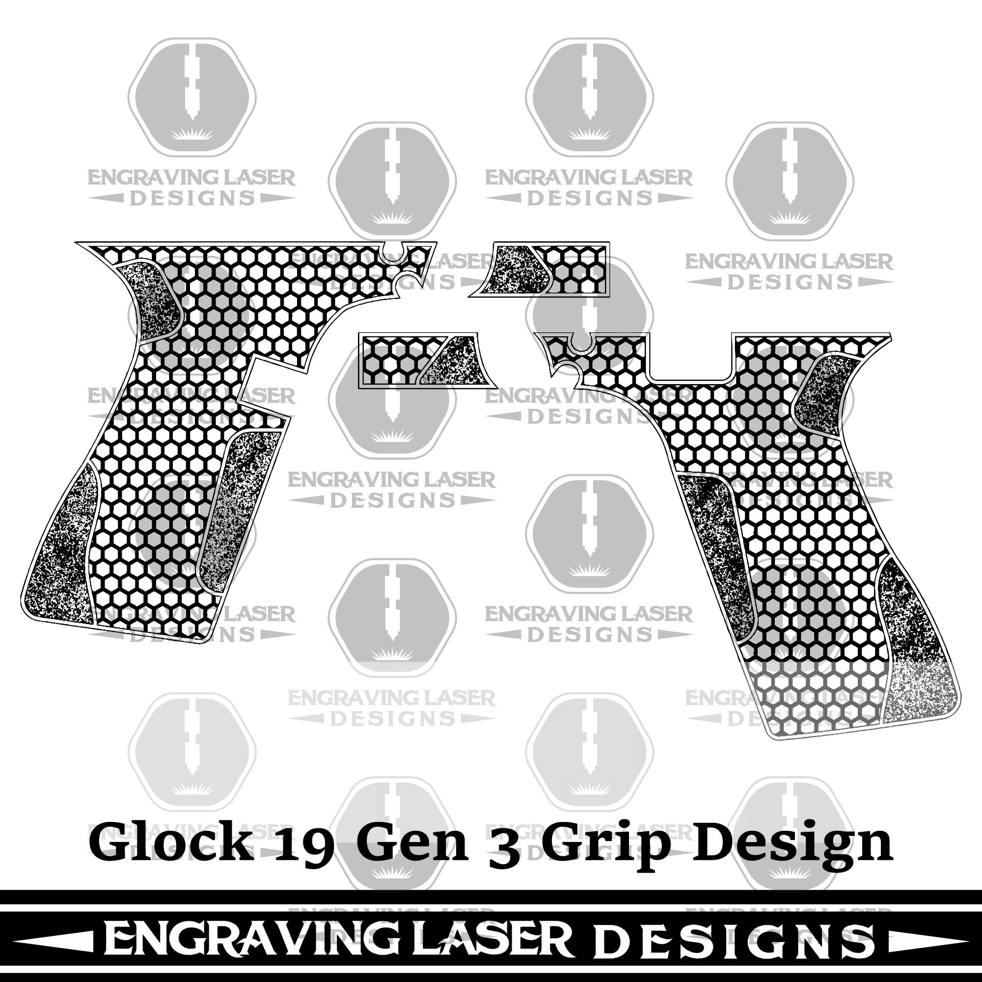 Engraving Laser Designs Glock 19 Gen 3 Grip Design - Inspire Uplift
