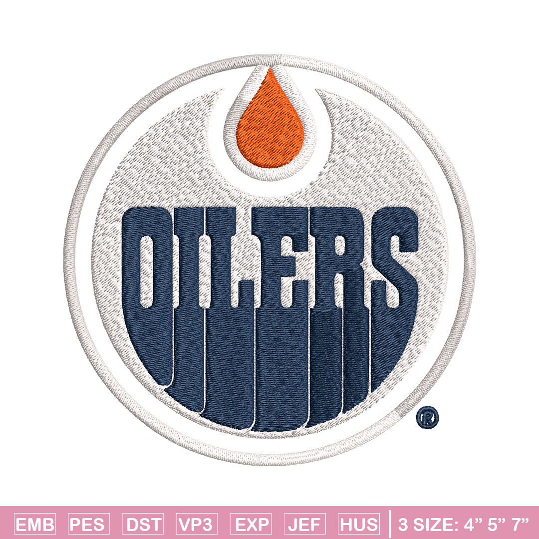 Edmonton Oilers logo Embroidery, NHL Embroidery, Sport embro | Inspire ...