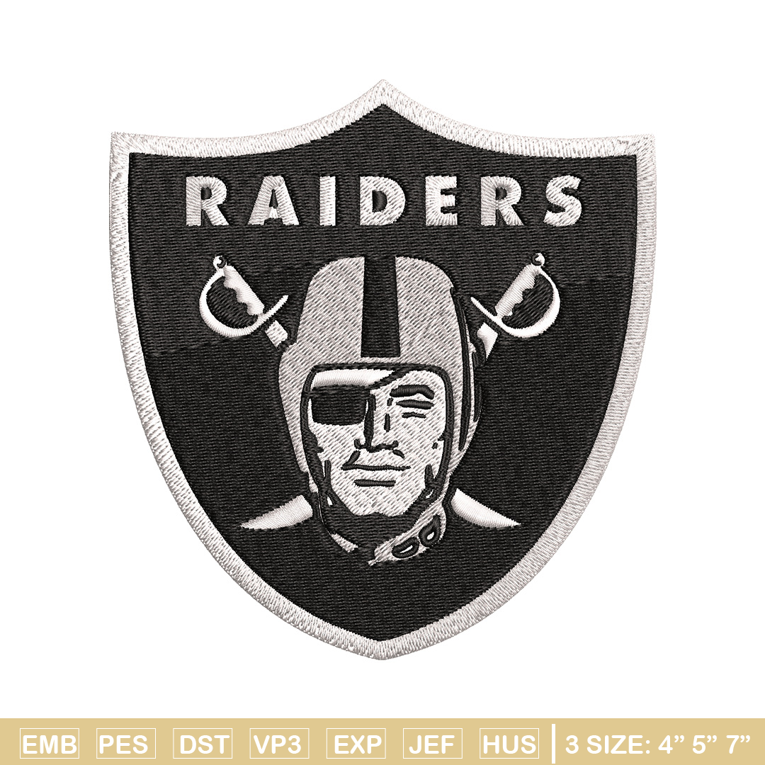 Las Vegas Raiders logo Embroidery, NFL Embroidery, Sport emb | Inspire ...