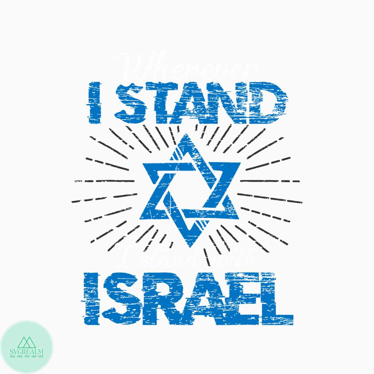 I Stand With Israel Jewish Logo SVG Graphic Design File | Inspire Uplift