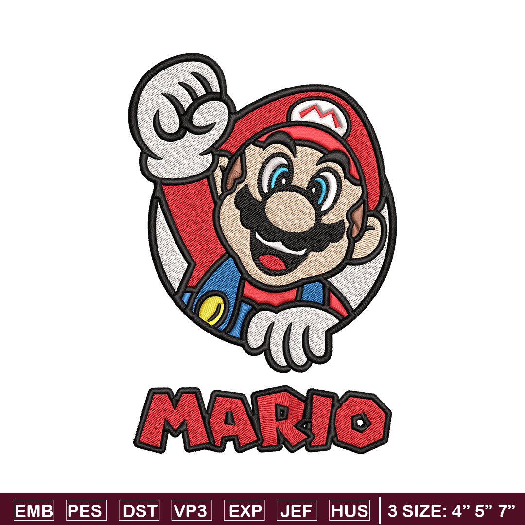 Mario Embroidery design, The Super Mario Bros Embroidery, Em | Inspire ...
