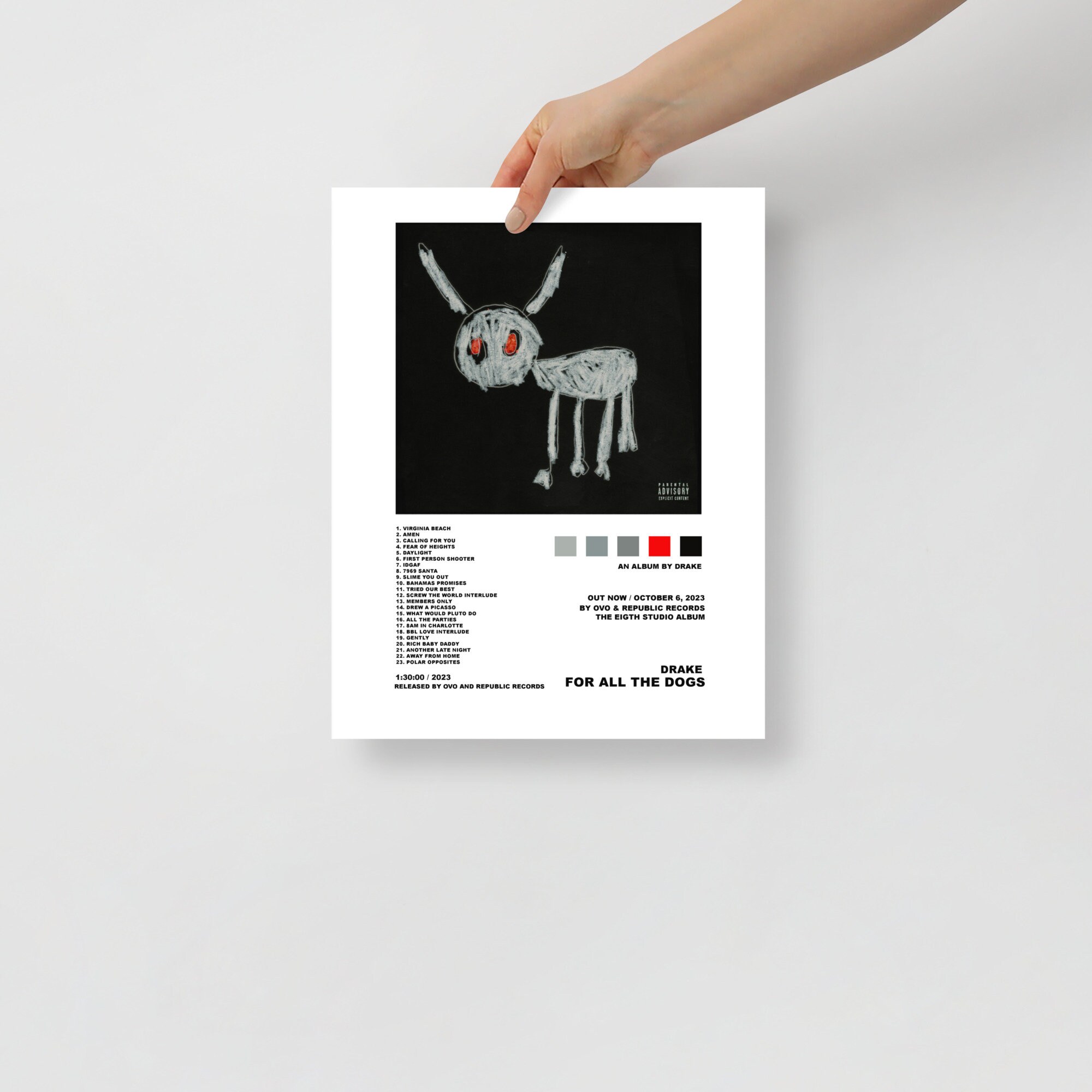 Drake For all the dogs poster 002, Drake Album poster, Hypeb | Inspire ...