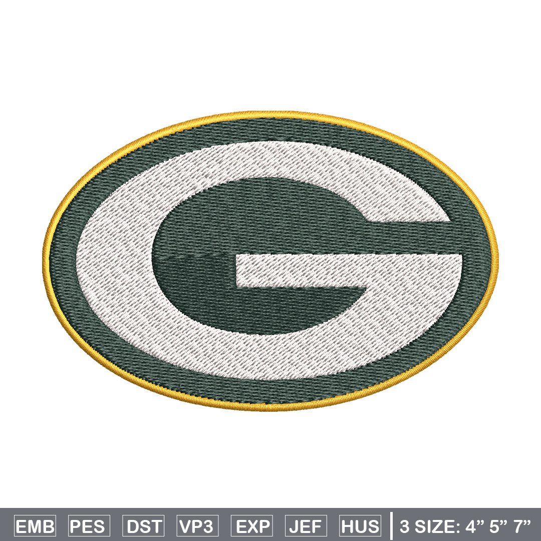Green Bay Packers logo Embroidery, NFL Embroidery, Sport emb | Inspire ...