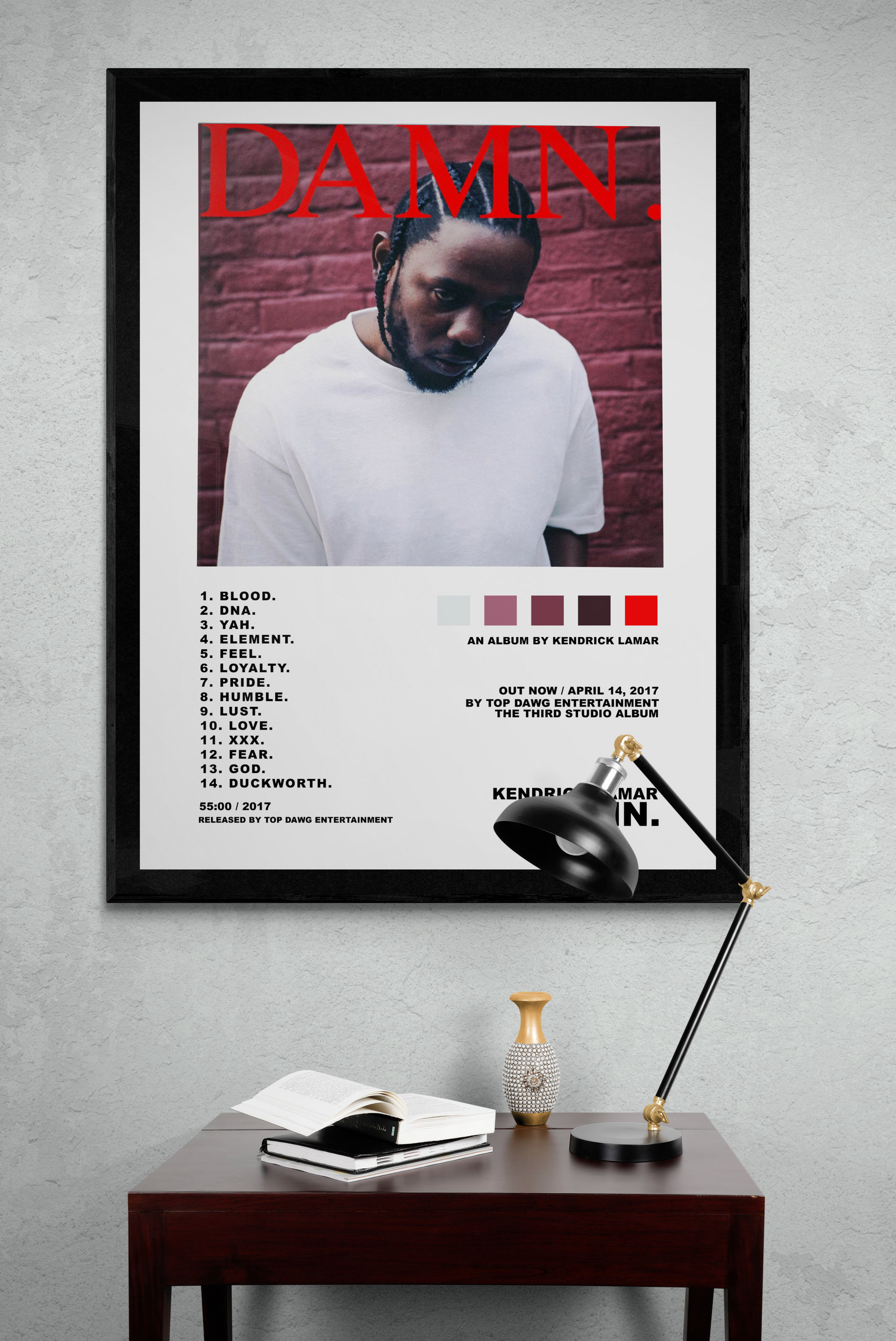 Kendrick Lamar DAMN poster, Kendrick Lamar album poster, dig | Inspire ...