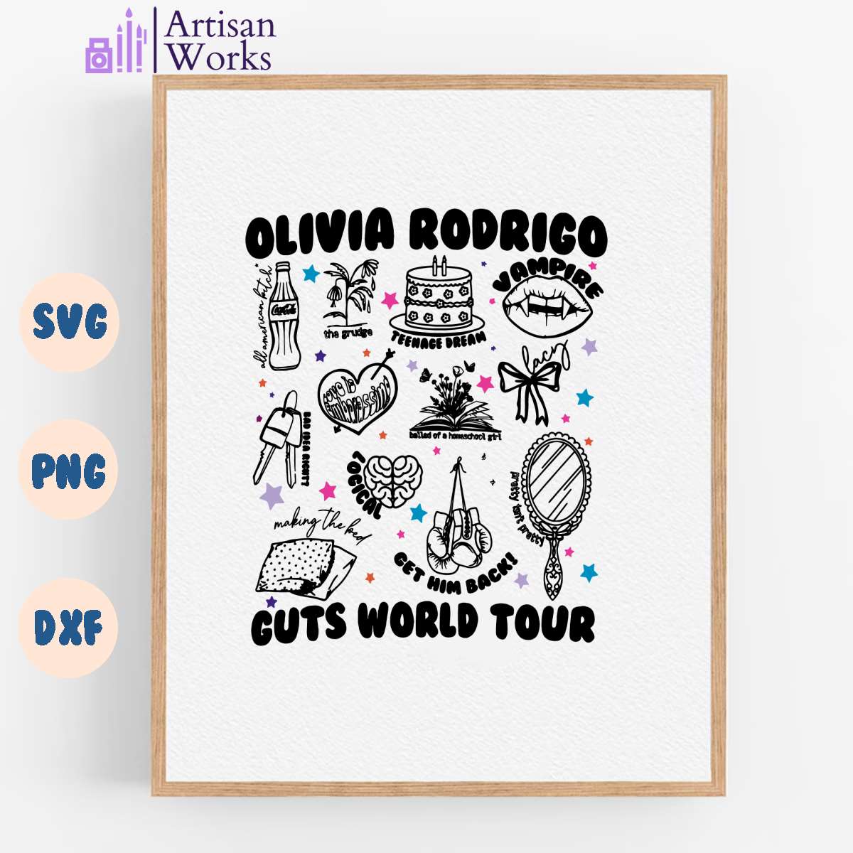 Olivia Rodrigo Guts World Tour Music Concert SVG | Inspire Uplift