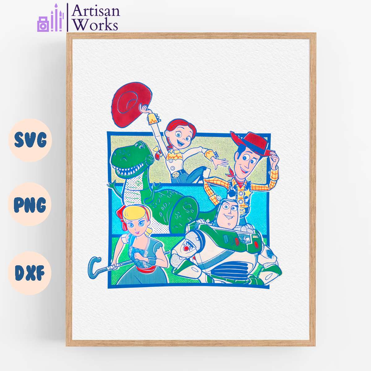 Vintage Toy Story Characters Disney Cartoon PNG - Inspire Uplift