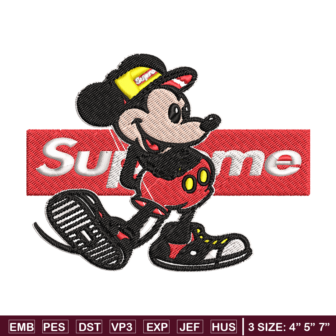 Mickey Mouse Supreme Embroidery design, Disney Embroidery, D | Inspire ...