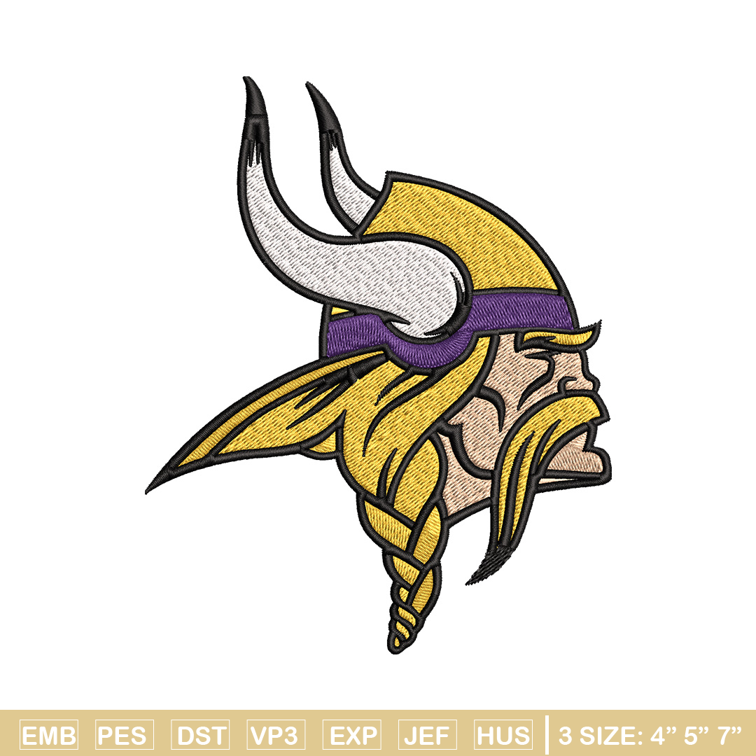 Minnesota Vikings logo Embroidery, NFL Embroidery, Sport emb | Inspire ...