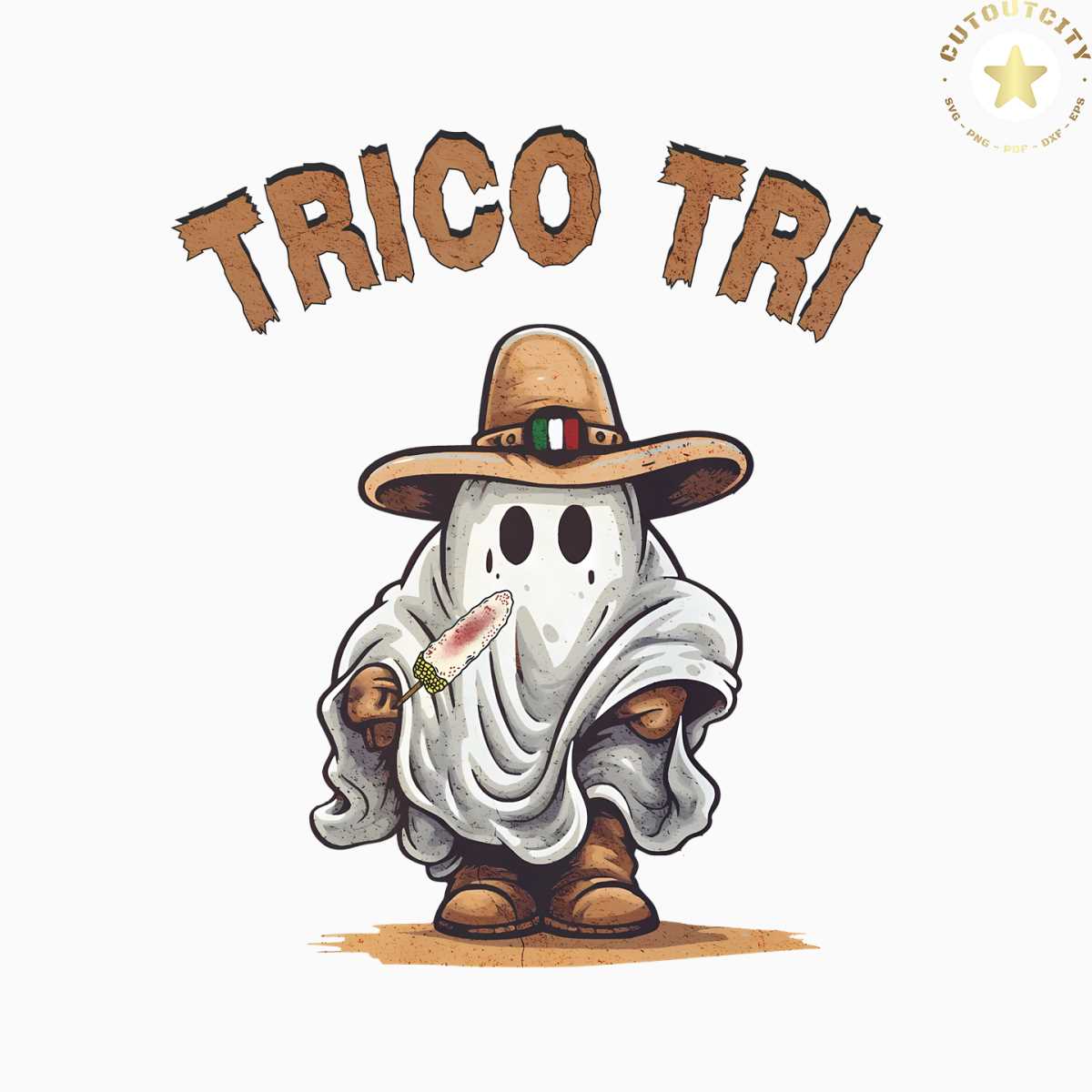 Funny Spanglish Halloween Trico Tri Ghost SVG Download | Inspire Uplift