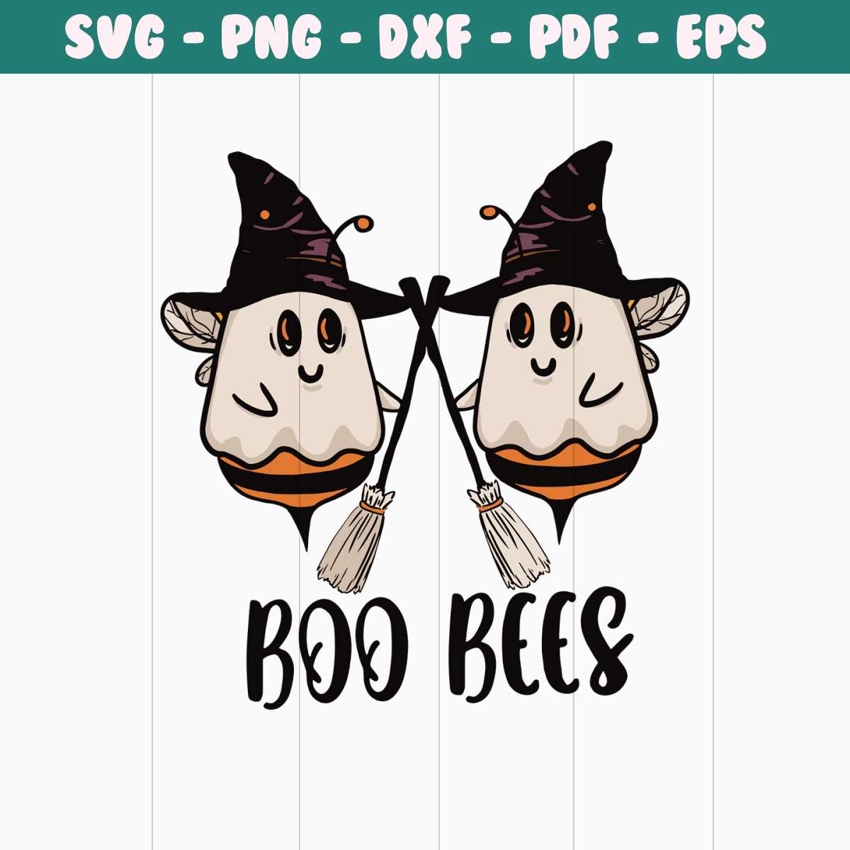 Boo Bees Ghost Witches Vibes SVG Cutting Digital File - Inspire Uplift