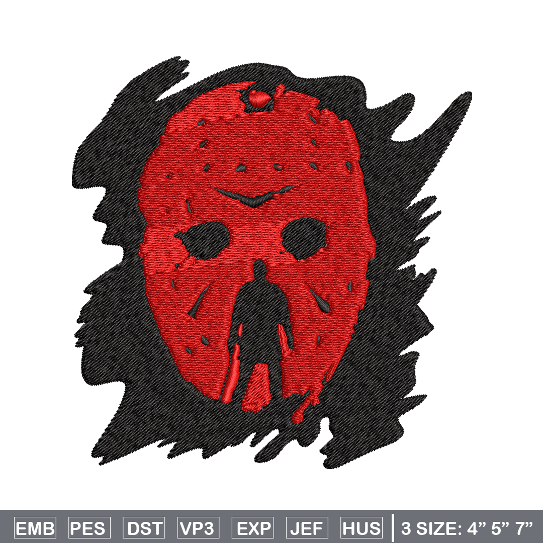 Jason Voorhees Embroidery design, Horror Embroidery, horror | Inspire ...
