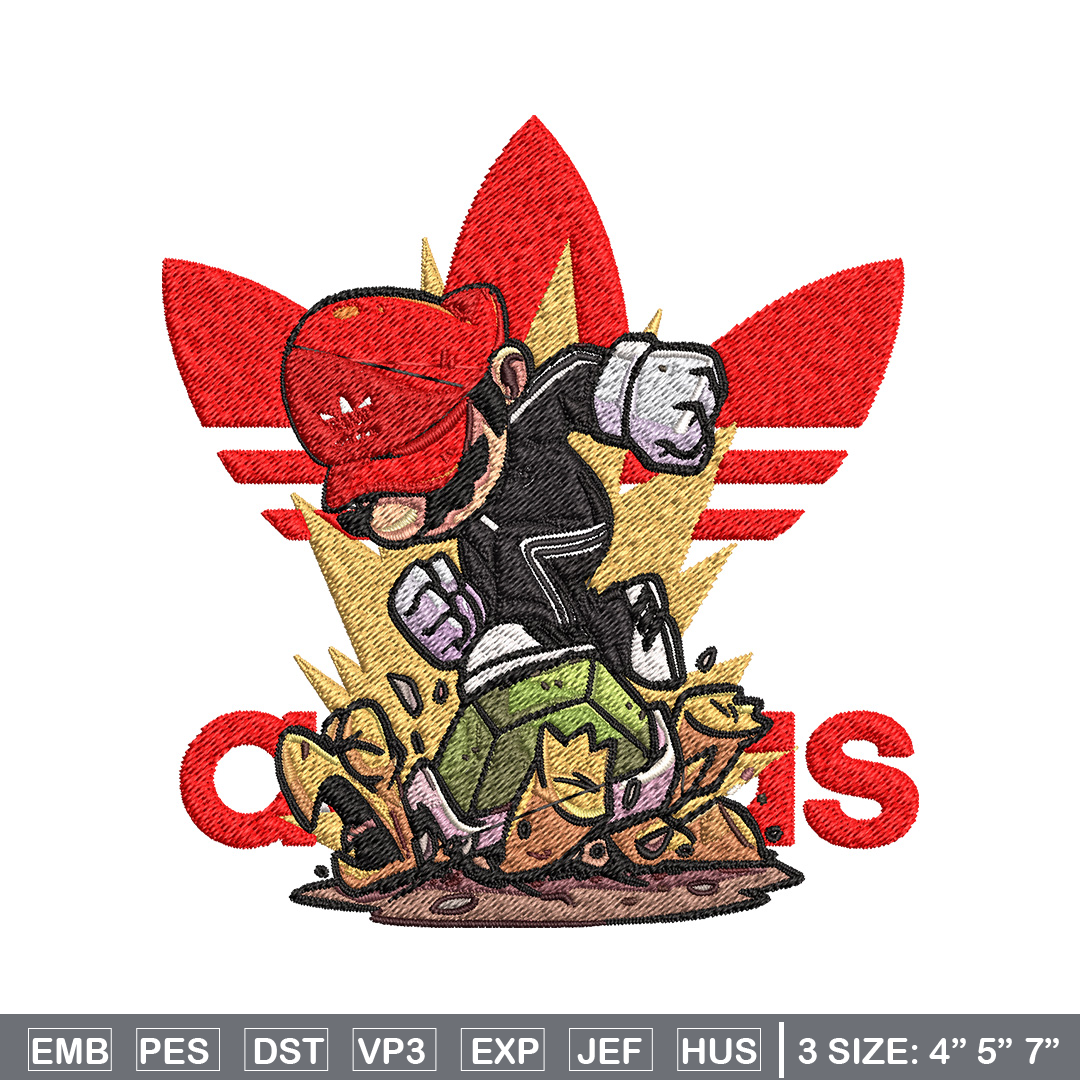 Mario adidas Embroidery Design, Adidas Embroidery, Brand Emb | Inspire ...