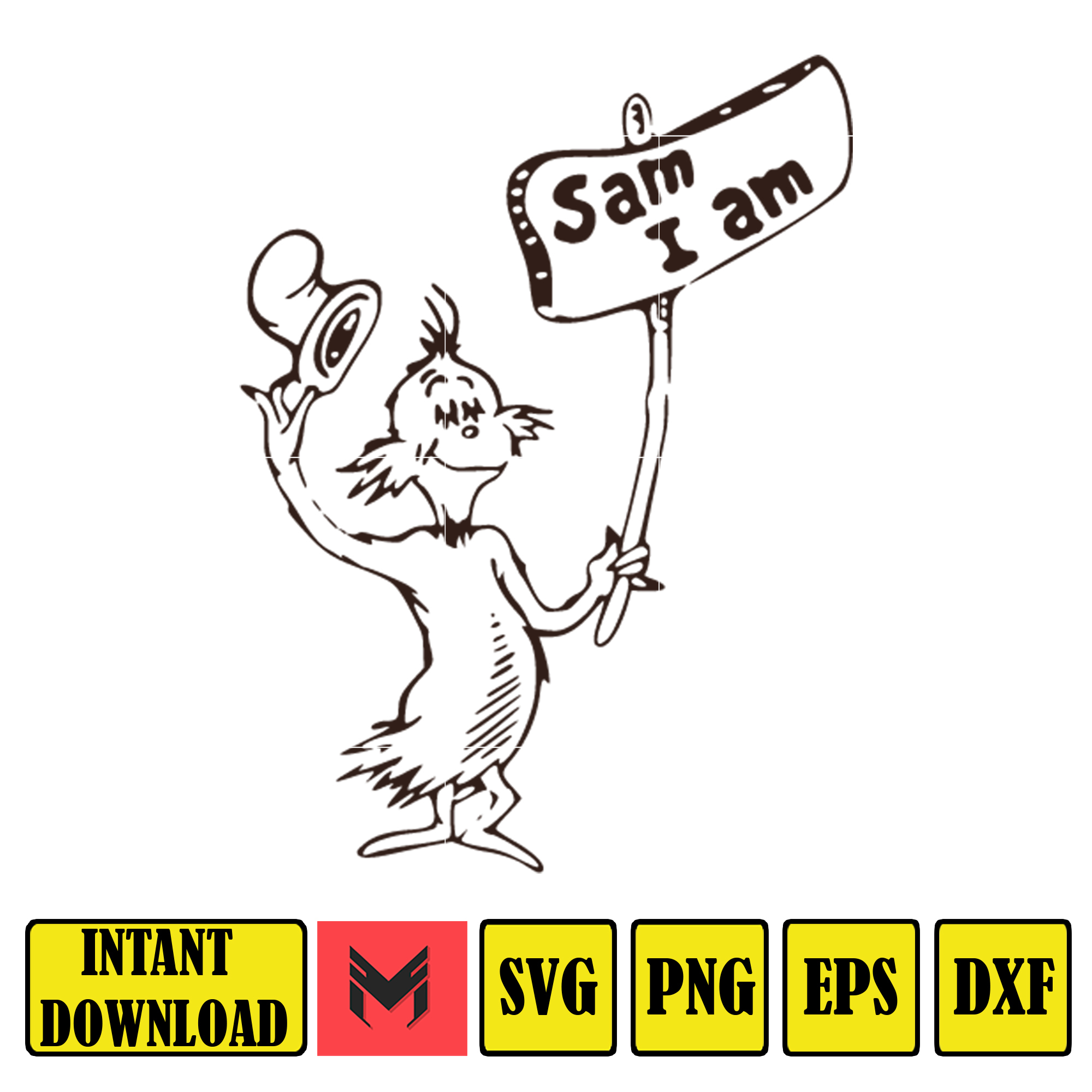 Sam i am png, Dr. Seuss Quotes Cat In The Hat Svg Clipart, C | Inspire ...