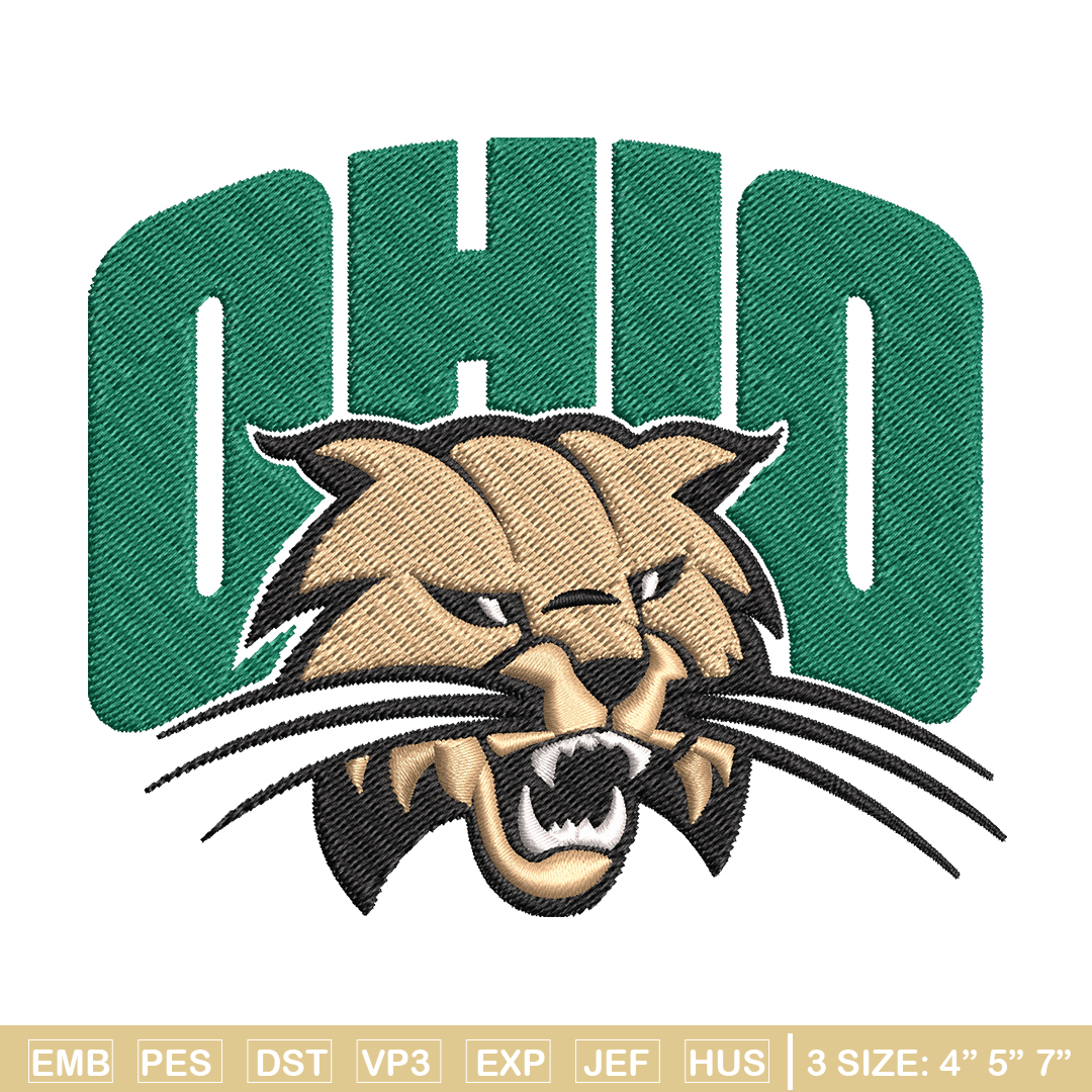 Ohio Bobcats embroidery design, Ohio Bobcats embroidery, log | Inspire ...