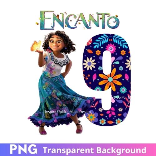 Encanto Mirabel PNG 9th Clipart Image Instant Download | Inspire Uplift