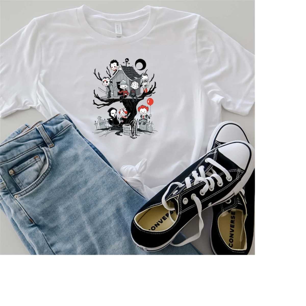Halloween Kids Movie Famous Killers Tree House Shirt, Horror | Inspire ...
