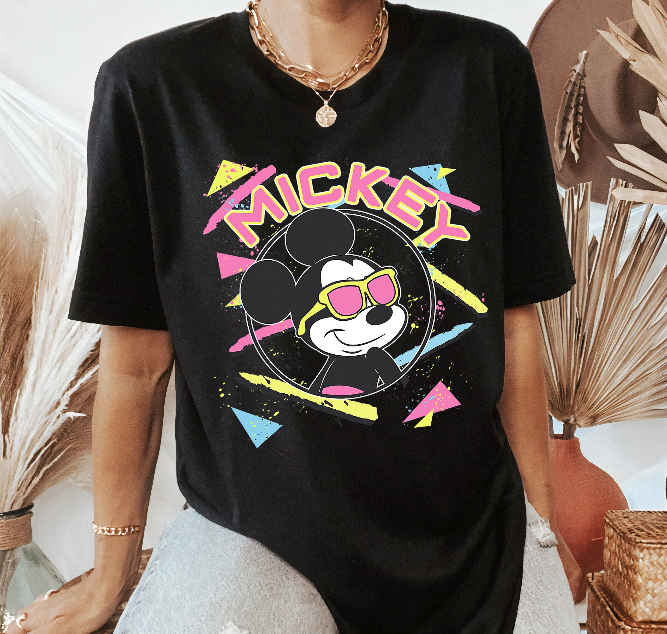 Disney Mickey And Friends Mickey Mouse 90s Portrait TShirt, | Inspire ...