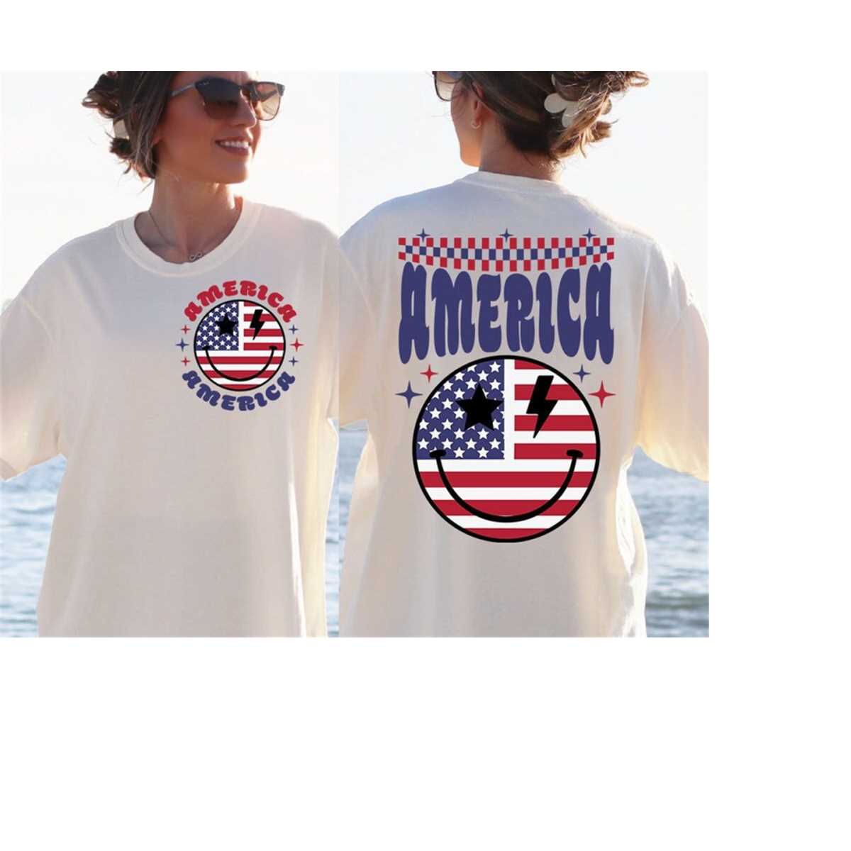 Retro America SVG/PNG, Front & Back Design, USA Shirt Sublim - Inspire ...