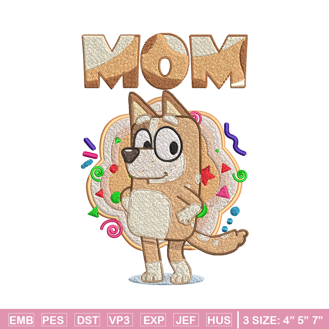 Mom Bluey Embroidery, Bluey Cartoon Embroidery, cartoon Embr | Inspire ...