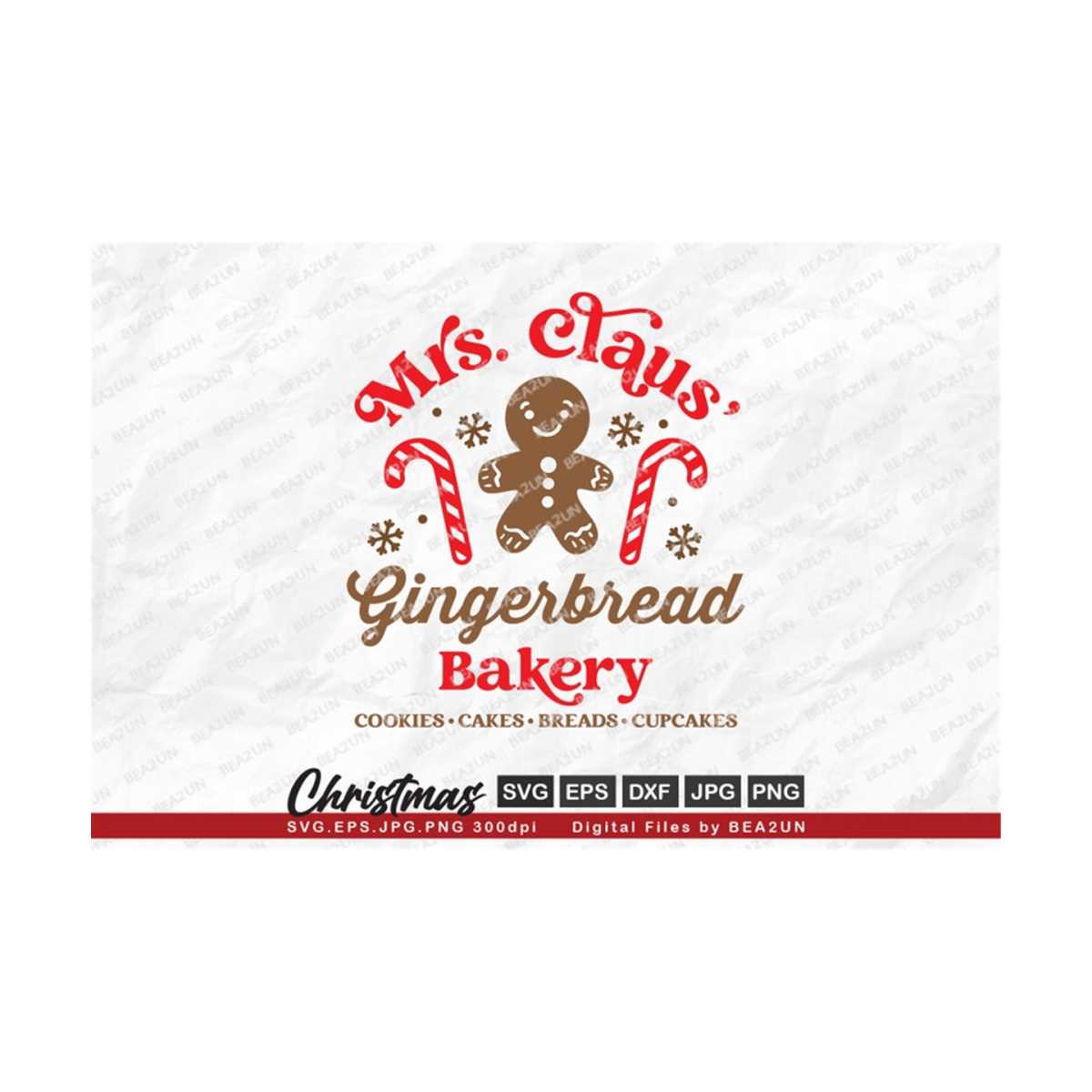 mrs claus bakery svg - Inspire Uplift
