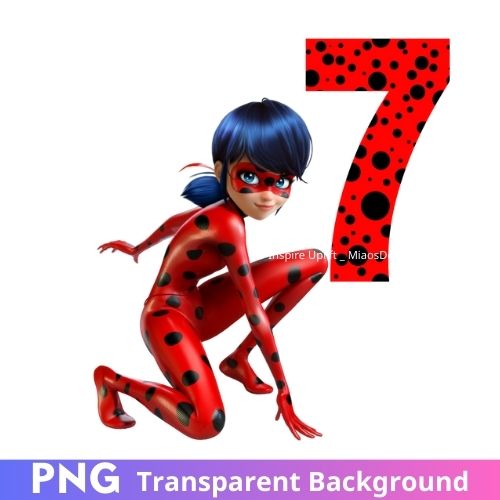 Miraculous Ladybug PNG 7th Clipart Image Instant Download | Inspire Uplift