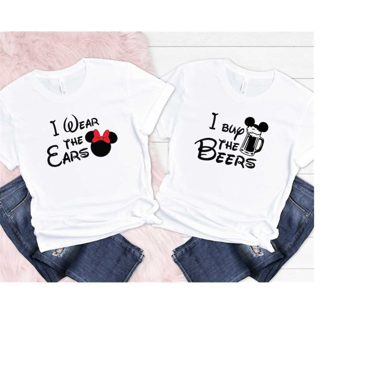 Disney Mickey And Minnie Beer Shirt, Disney Characters Drink | Inspire ...