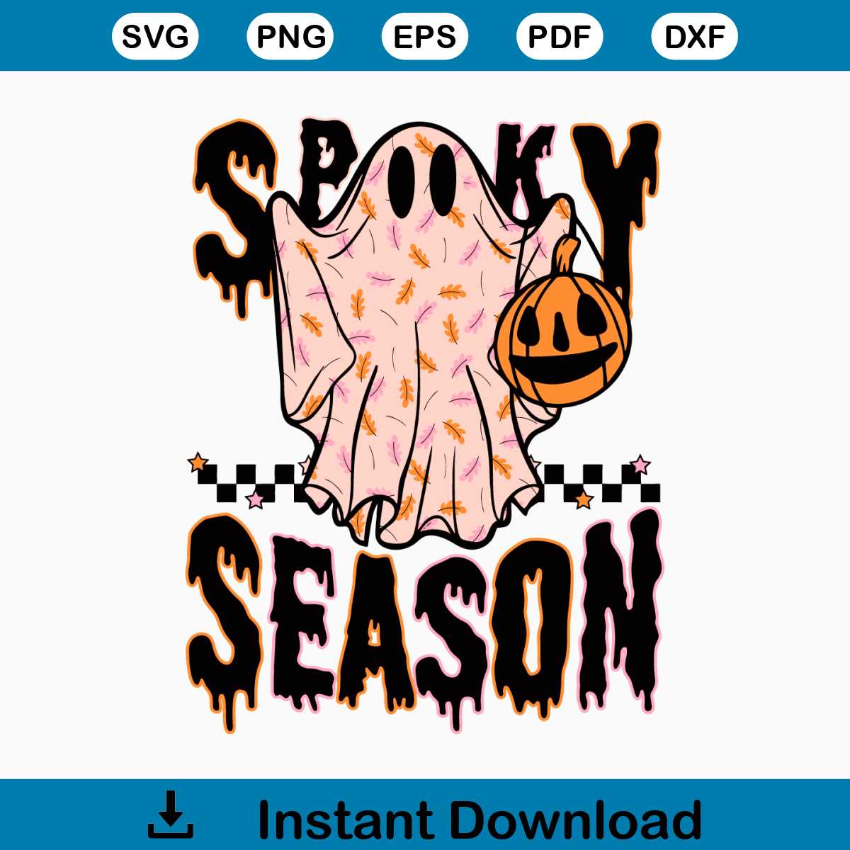 Spooky Season Cute and Scary Ghost SVG Graphic Design File - Inspire Uplift