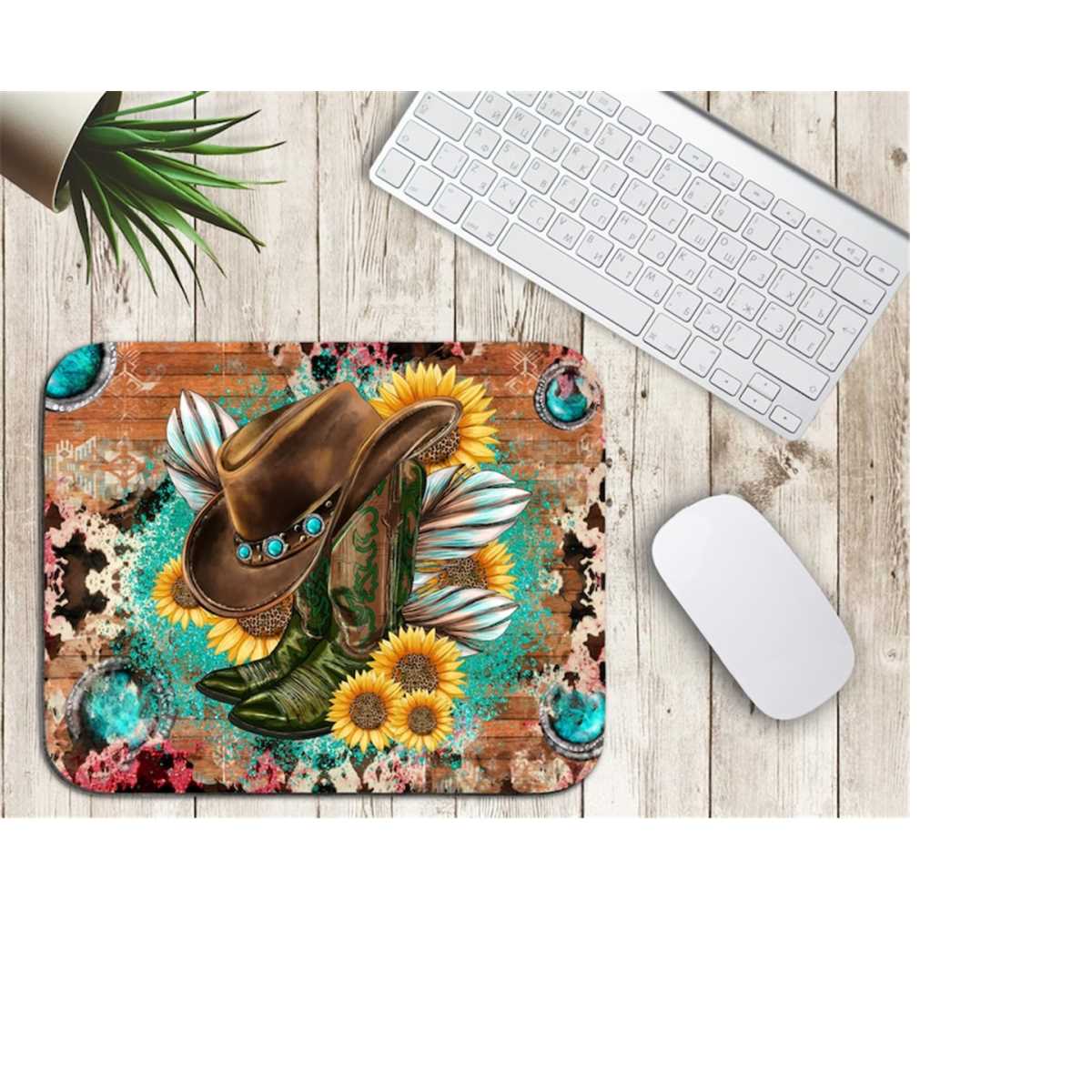 Western Cowboy Shoes Hat Mouse Pad Png, Western Png, Mouse P | Inspire ...