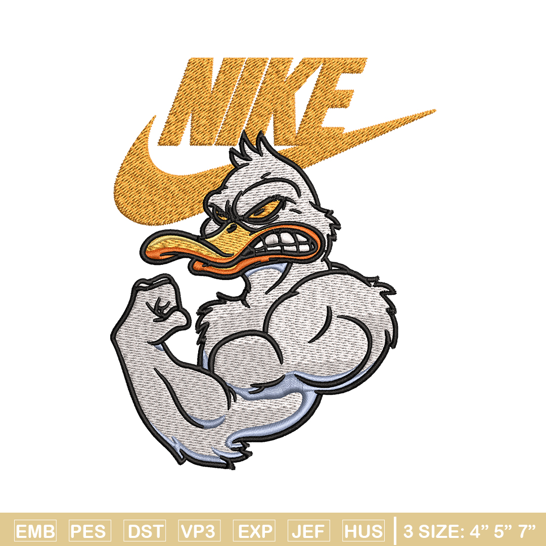Strong Duck Stock Illustration Nike Embroidery design, carto | Inspire ...