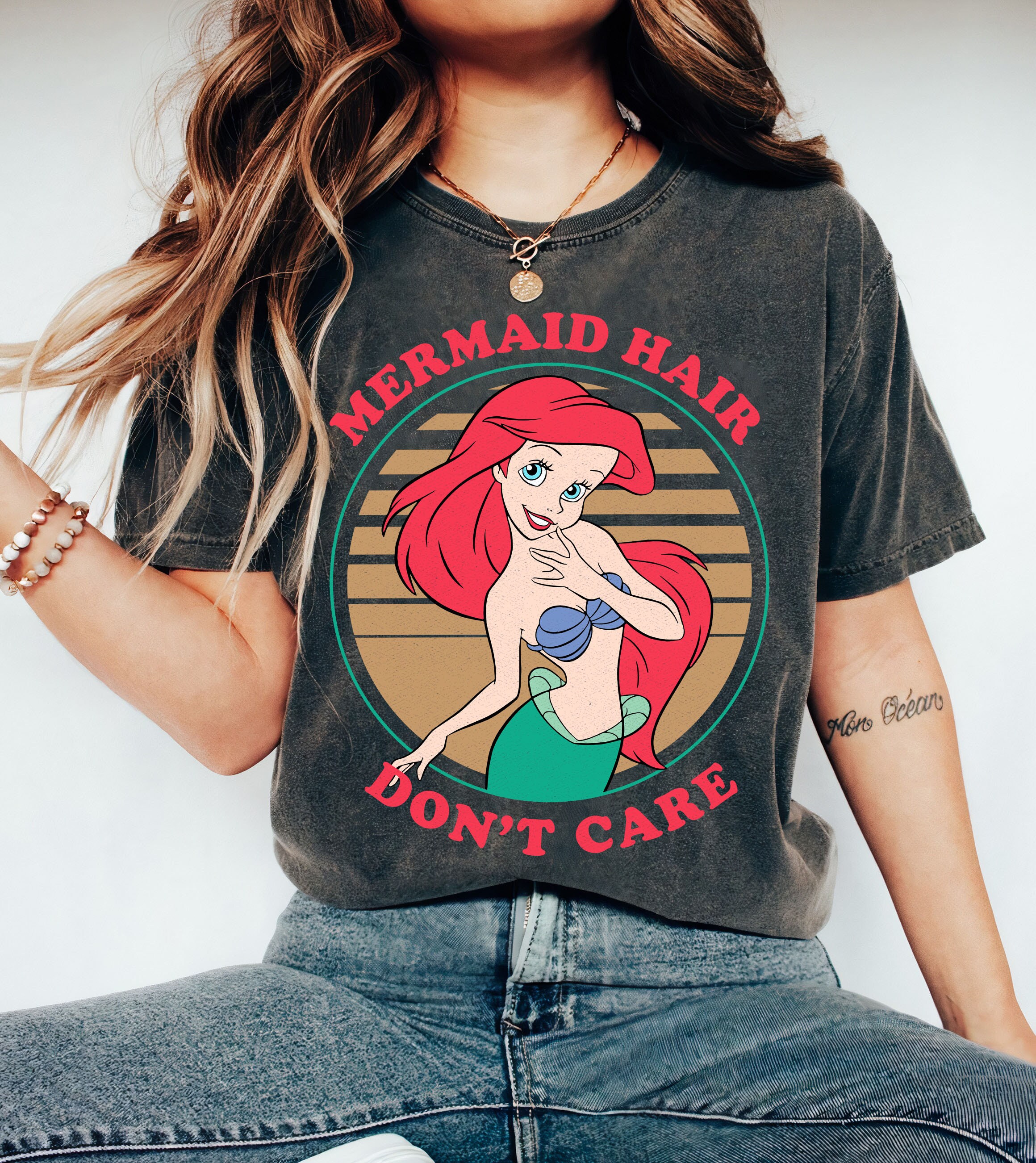Retro 90s Vintage Disney Ariel Mermaid Hair Dont Care Shirt, | Inspire ...