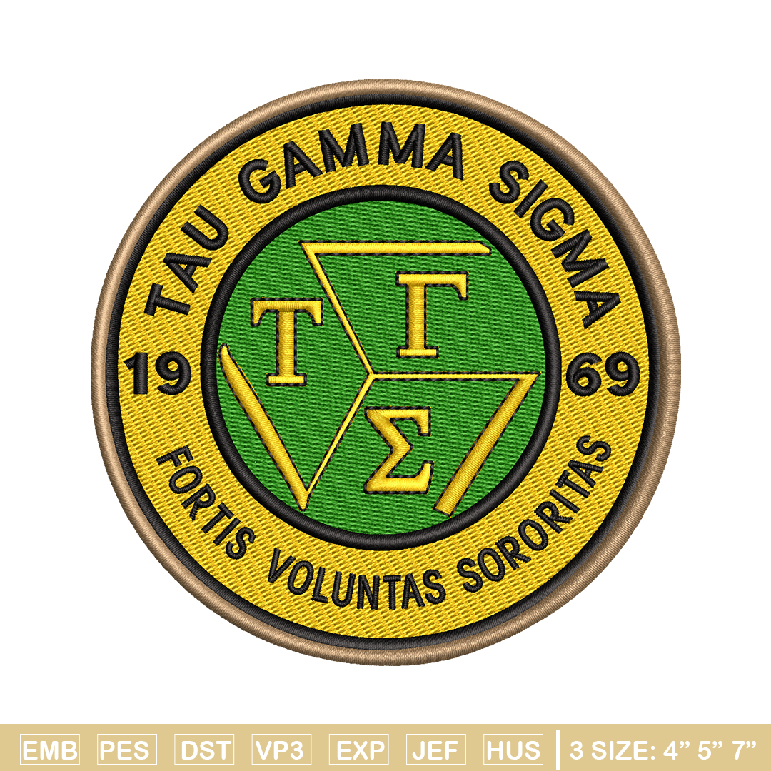 Tau Gamma Sigma embroidery design, logo embroidery, logo des | Inspire ...