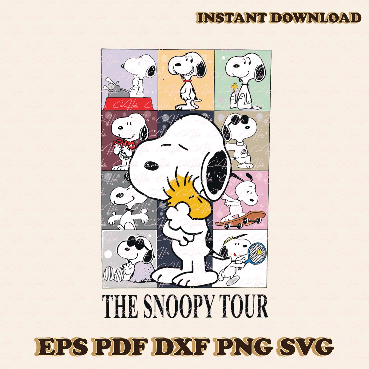 Retro The Snoopy Tour Charlie Brown SVG File For Cricut - Inspire Uplift