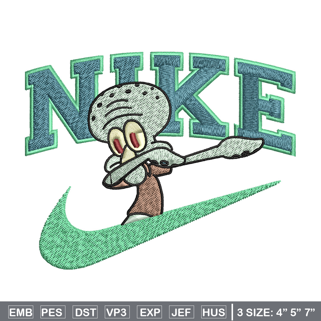 Nike Squidward Embroidery Design, Spongebob Embroidery, Nike - Inspire ...