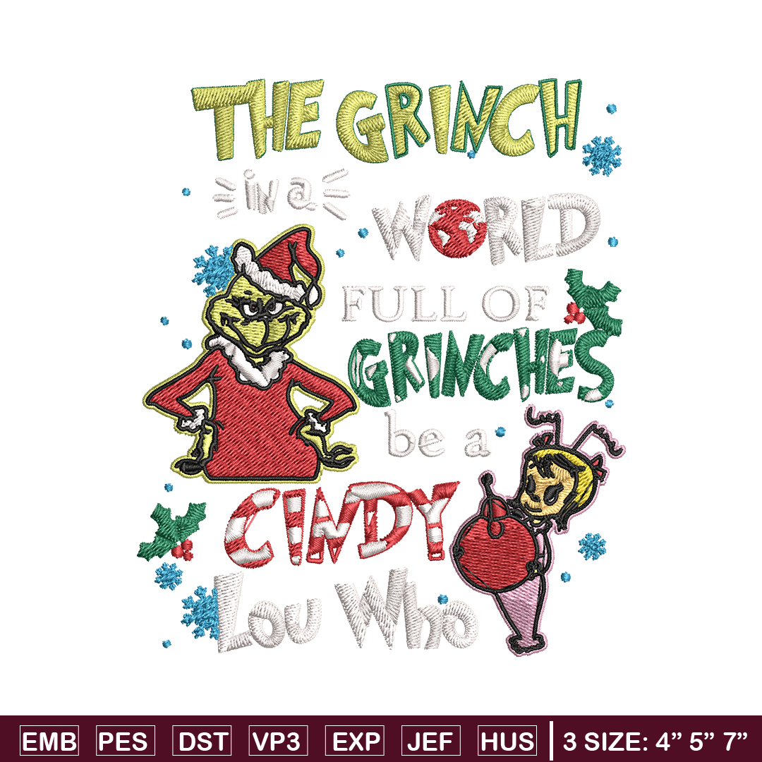 The grinch logo Embroidery design, Grinch christmas Embroide | Inspire ...