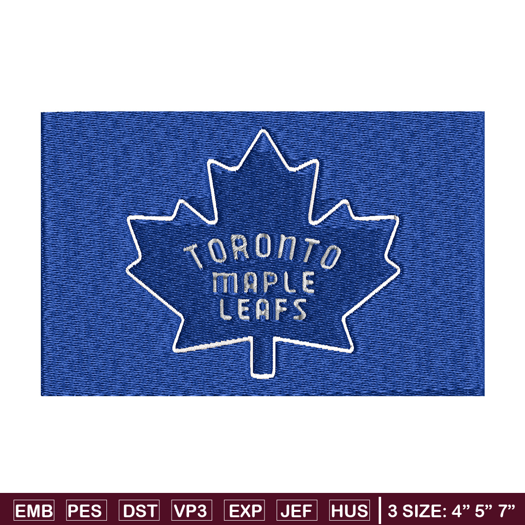 Toronto Maple logo Embroidery, NHL Embroidery, Sport embroid | Inspire Uplift