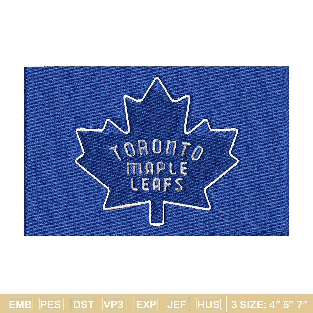Toronto Maple logo Embroidery, NHL Embroidery, Sport embroid | Inspire ...