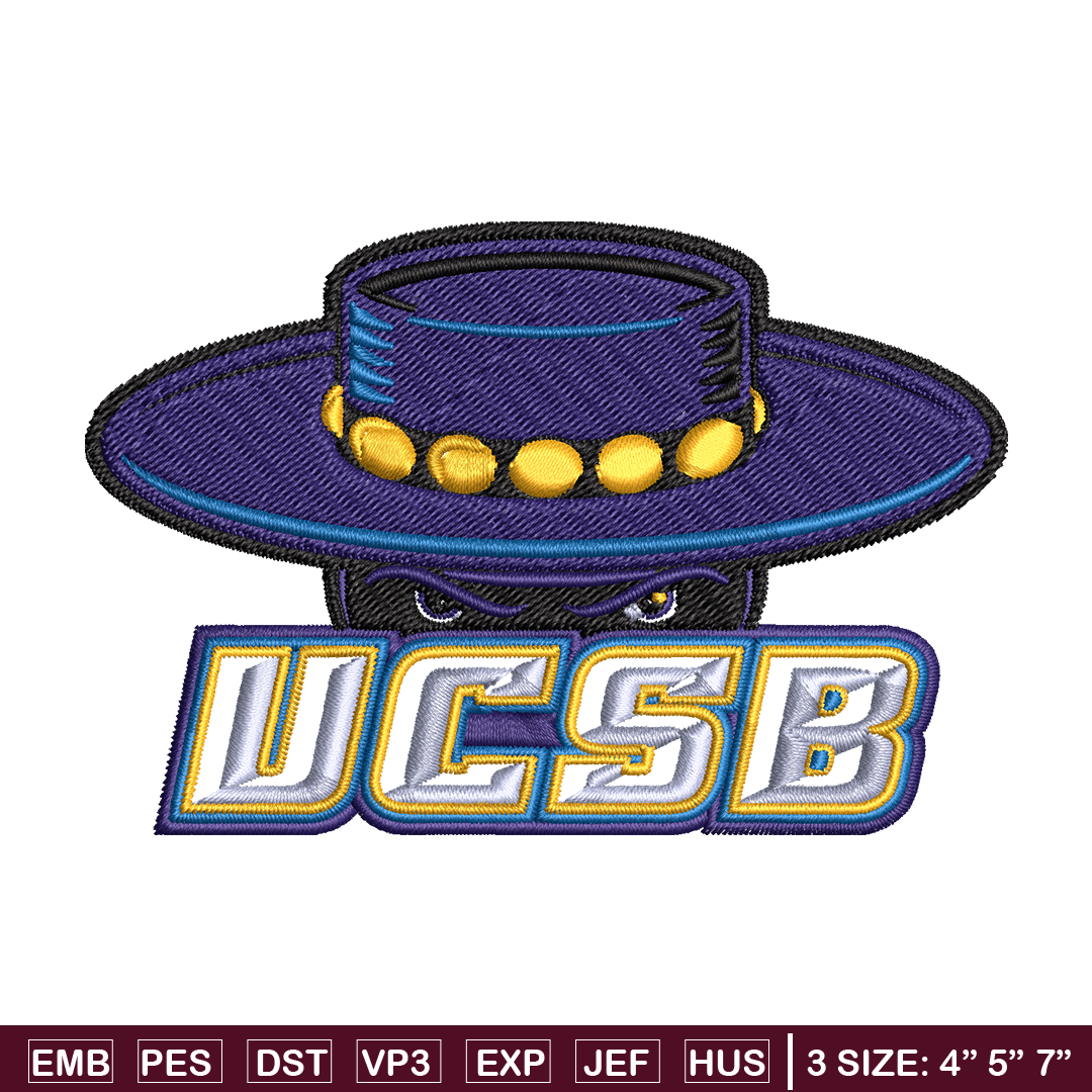 UCSB Gauchos embroidery design, UCSB Gauchos embroidery, log | Inspire ...