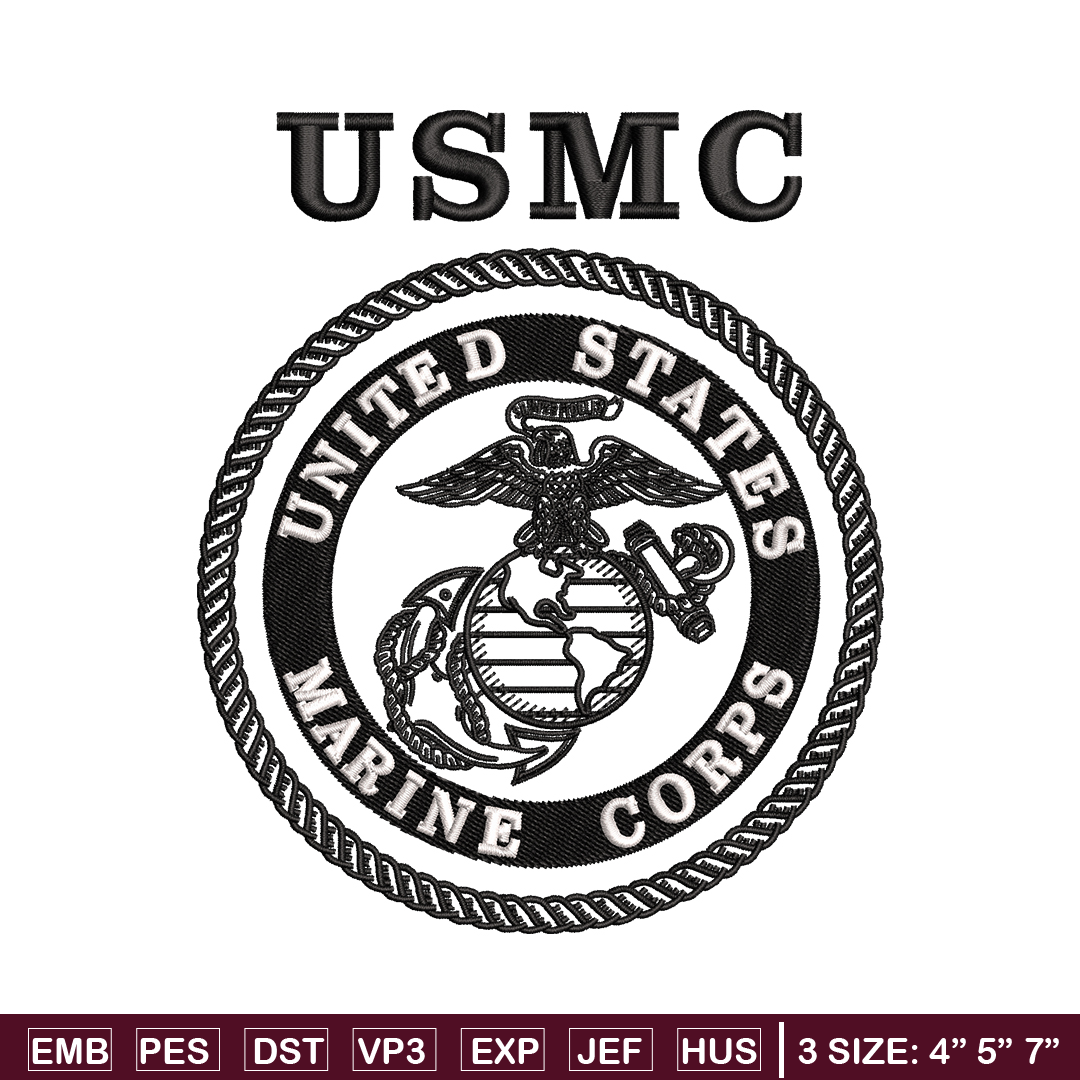 United States Marine Corps embroidery design, logo embroider | Inspire ...