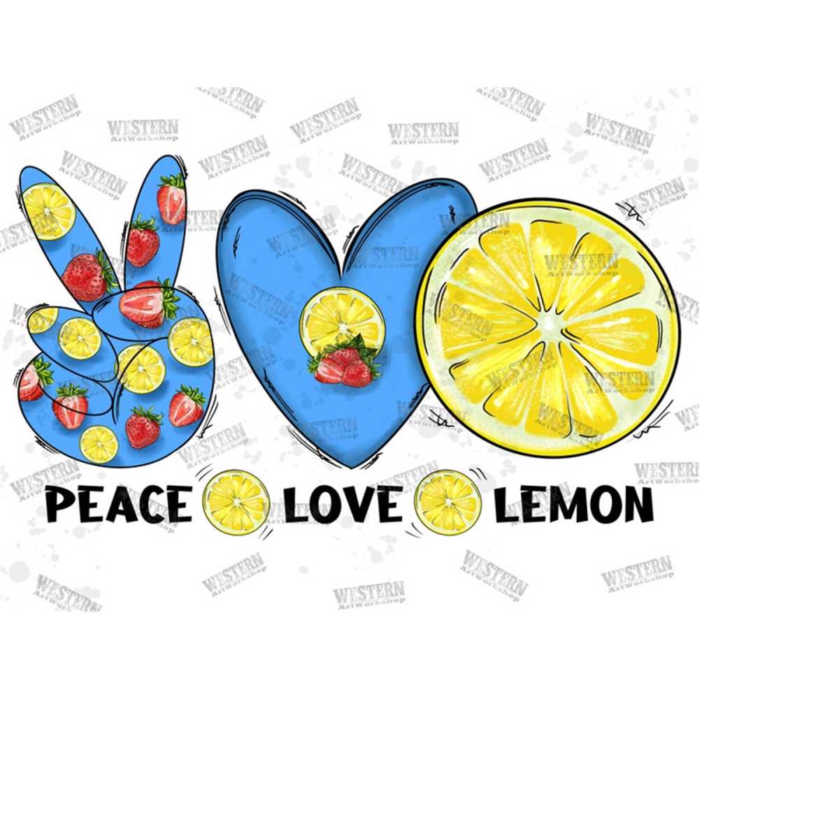 Peace Love Lemon Strawberries Png, Peace Love Lemon Png, Lem | Inspire ...